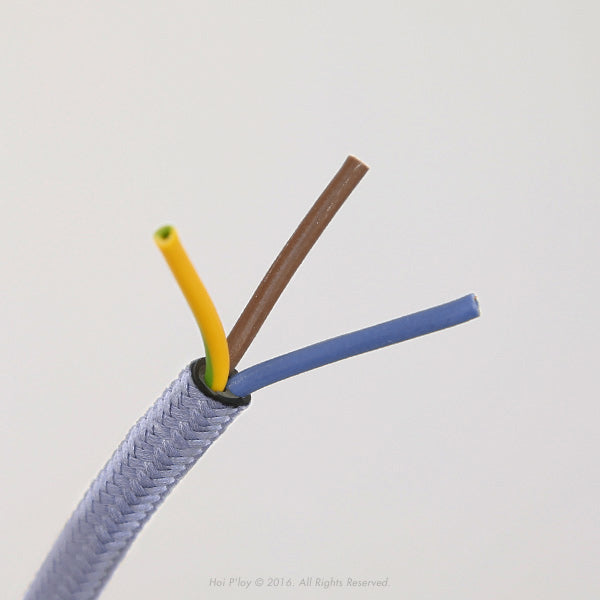 Solid Lilac Fabric Cable 3 Core – Hoi P’loy