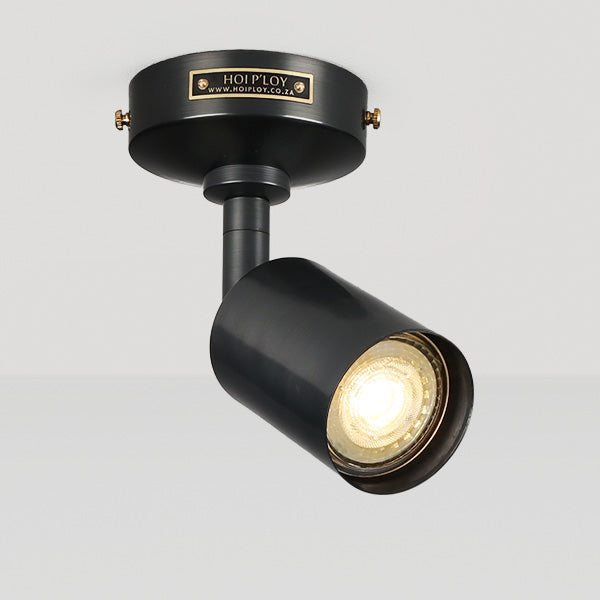 Single Gunmetal Grey Hugo Hotspot Ceiling/ Wall Light with GU10 Bulb ...